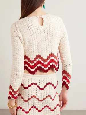 Escvdo Safi Cropped Crocheted Top