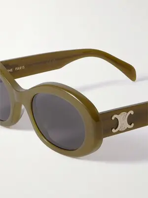 Celine Triomphe Oval-frame Sunglasses