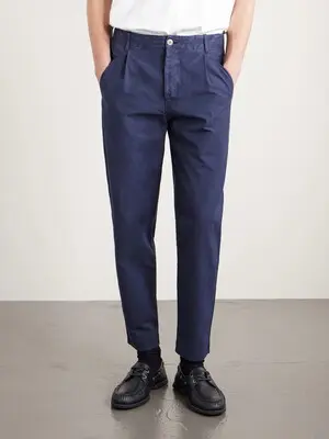 Folk Assembly Slim-fit Cotton-twill Trousers