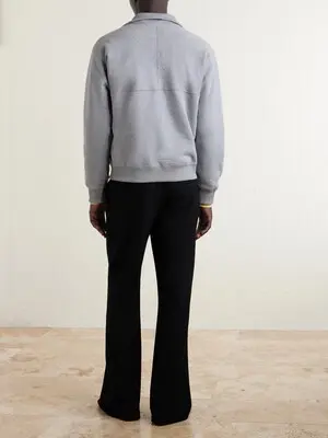 JIL SANDER Cotton-jersey Half-zip Sweatshirt