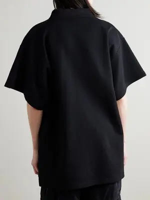 Balenciaga Oversized Logo-embroidered Cotton Polo Shirt