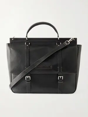 Brunello Cucinelli Full-grain Leather Holdall - Black