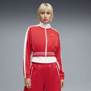 PUMA T7 Cropped Track Jacket - Red