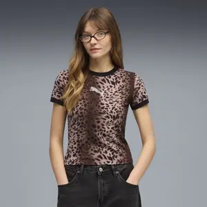 PUMA Leopard Luxe Slim T-shirt