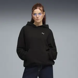PUMA Oversized French Terry Hoodie - Black