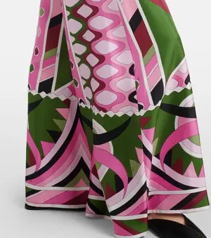 Emilio Pucci Vivara Wide-leg Silk Pants - Pink