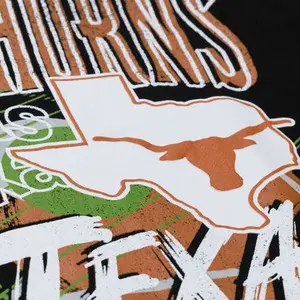 Mitchell & Ness Texas Longhorns Half Time Fleece Crewneck Sweatshirt - Black
