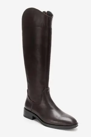 FOREVER & ALWAYS SHOES Ruiz Leather Knee High Boots - Brown