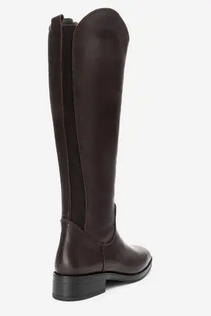FOREVER & ALWAYS SHOES Ruiz Leather Knee High Boots - Brown