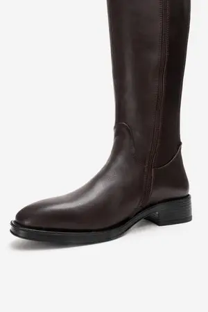 FOREVER & ALWAYS SHOES Ruiz Leather Knee High Boots - Brown