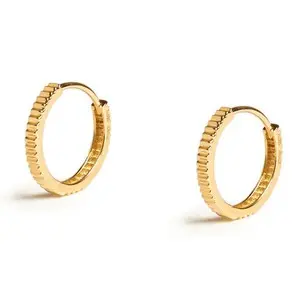 ZARUX Golden Halo Hoop Earrings - Yellow Gold