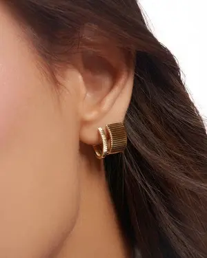 ZARUX Golden Halo Hoop Earrings