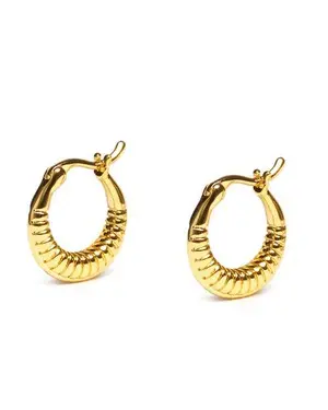 ZARUX Timeless Mini Hoop Earrings - Yellow Gold