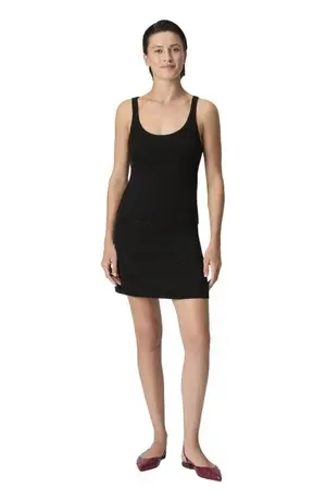 Missoni Stretch Cotton-viscose Tank Top With Chevron Pattern - Black