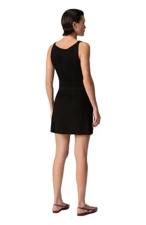 Missoni Stretch Cotton-viscose Tank Top With Chevron Pattern - Black