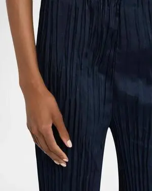 Significant Other Lilian Pleated Wide-leg Pants - Midnight