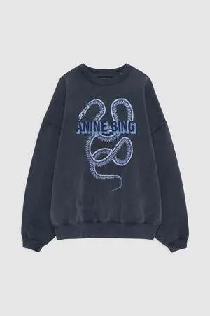 ANINE BING Harvey Crew Snake Sweatshirt