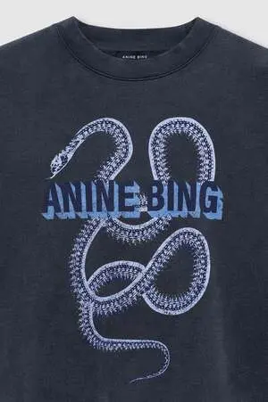 ANINE BING Harvey Crew Snake Sweatshirt