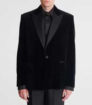 Balmain Satin-trim Velvet Blazer