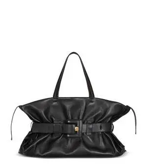 Balmain Leather Anthem Tote Bag - Black