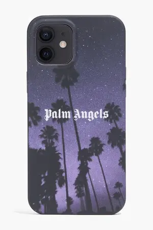 Palm Angels Stars & Palm Printed Iphone 12 Pro Max Case - Purple