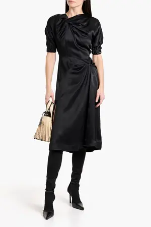 3.1 Phillip Lim Twisted Satin Midi Dress