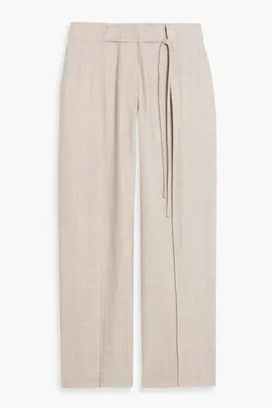 LE17SEPTEMBRE Wool-flannel Wide-leg Pants - Stone