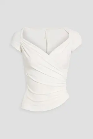 Norma Kamali Draped Stretch-jersey Top