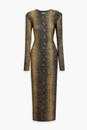Norma Kamali Snakeprint Stretch-jersey Maxi Dress