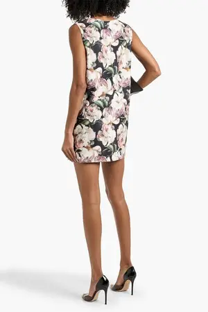 Norma Kamali Floral-print Stretch-jersey Mini Dress