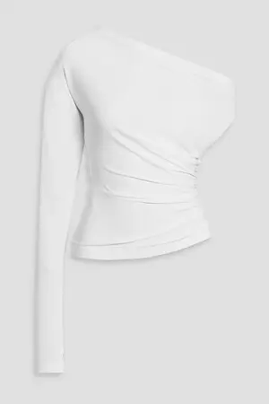 Norma Kamali One-shoulder Draped Top