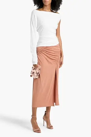 Norma Kamali One-shoulder Draped Top
