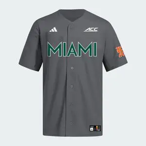 Adidas Miami Hurricanes Full Button Jersey