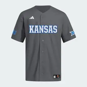 Adidas Kansas Jayhawks Full Button Jersey