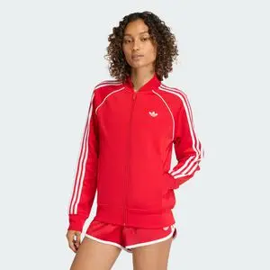 Adidas Sst Classic Track Top - Better Scarlet / White