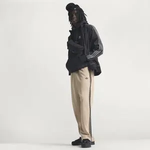 Adidas Adicolor Loose Trackpants - Stone Khaki / Black
