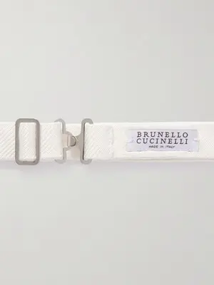 Brunello Cucinelli Self-tie Silk-twill Bow Tie - Neutrals
