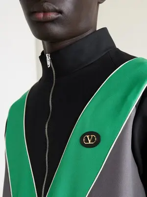 Valentino Garavani Logo-appliquéd Jersey Track Jacket