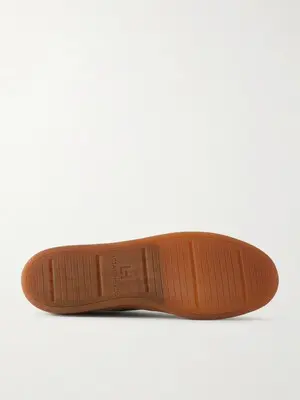 Officine Creative Halo 001 Leather-trimmed Suede Sneakers - Brown