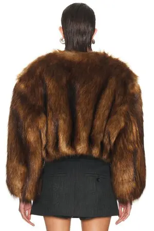 Alexander Wang Faux Fur Cropped Jacket