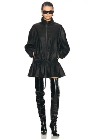 Alexander Wang Drop Waist Leather Parka