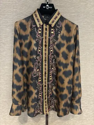 Etro Cheetah Print Shirt - Brown