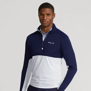 Ralph Lauren Stretch Jersey Quarter-Zip Pullover French Navy/pure White