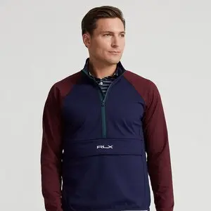 Ralph Lauren Stretch Jersey Quarter-Zip Pullover Refined Navy/harvard Wine