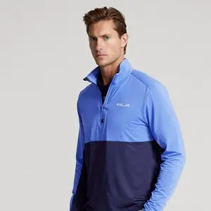 Ralph Lauren Stretch Jersey Quarter-Zip Pullover Scottsdale Blue/french Na