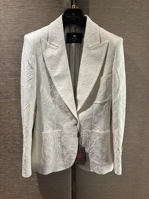 Etro Embroidered Blazer - White