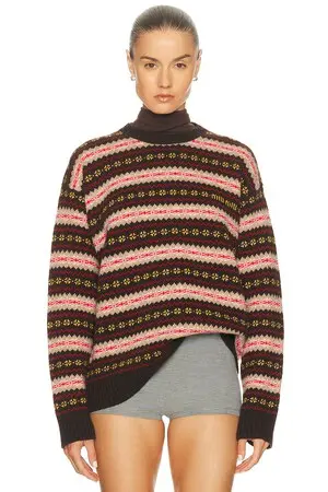 Miu Miu Wool Fairisle Sweater - Moro