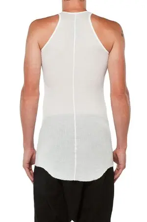 Rick Owens Ribbed Tank In White