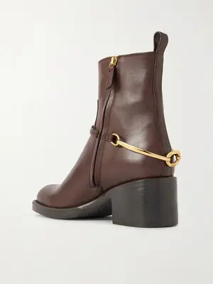 Chloé Dakota Embellished Leather Ankle Boots