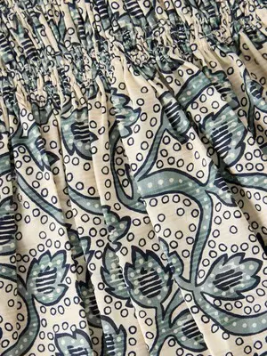 Matteau Shirred Printed Organic Cotton-poplin Mini Dress - Multi